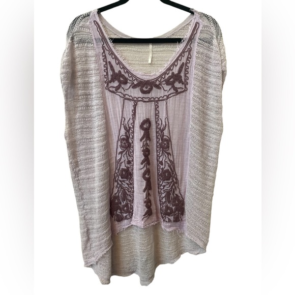 Free People | Tops | Free People Lavender Semi Sheer Bohemian Top ...